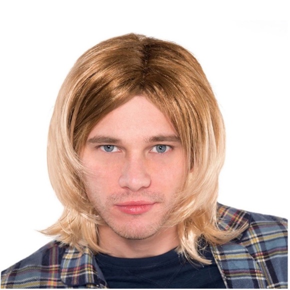 Accessories | 9s Rock Star Wig New Nirvana Kurt Cobain Halloween ...